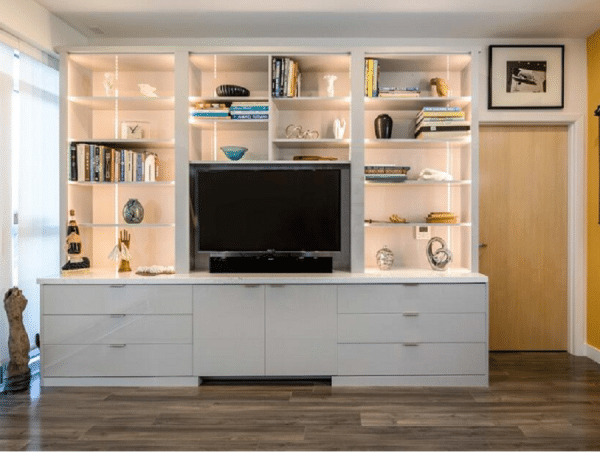 Columbus Custom Built-in Media Center Design for Wall to Wall Storage ...